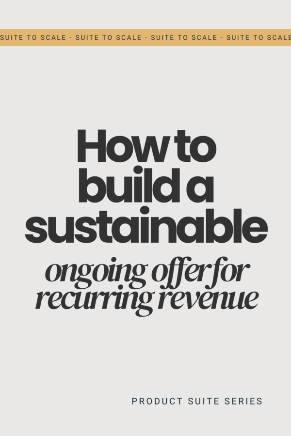How to create an ongoing offer that brings in recurring revenue